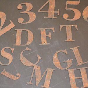 4" Rustic Metal Letters - Etsy