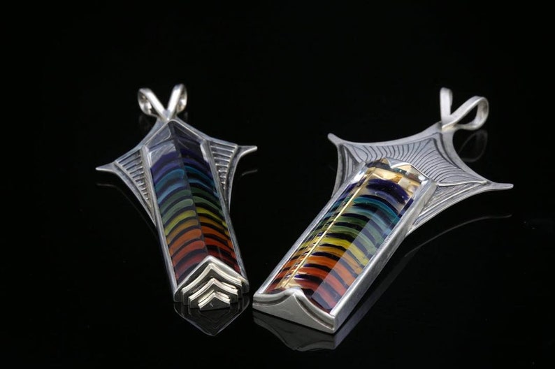 Borosilicate Glass Set in Silver With 22k Gold - Etsy