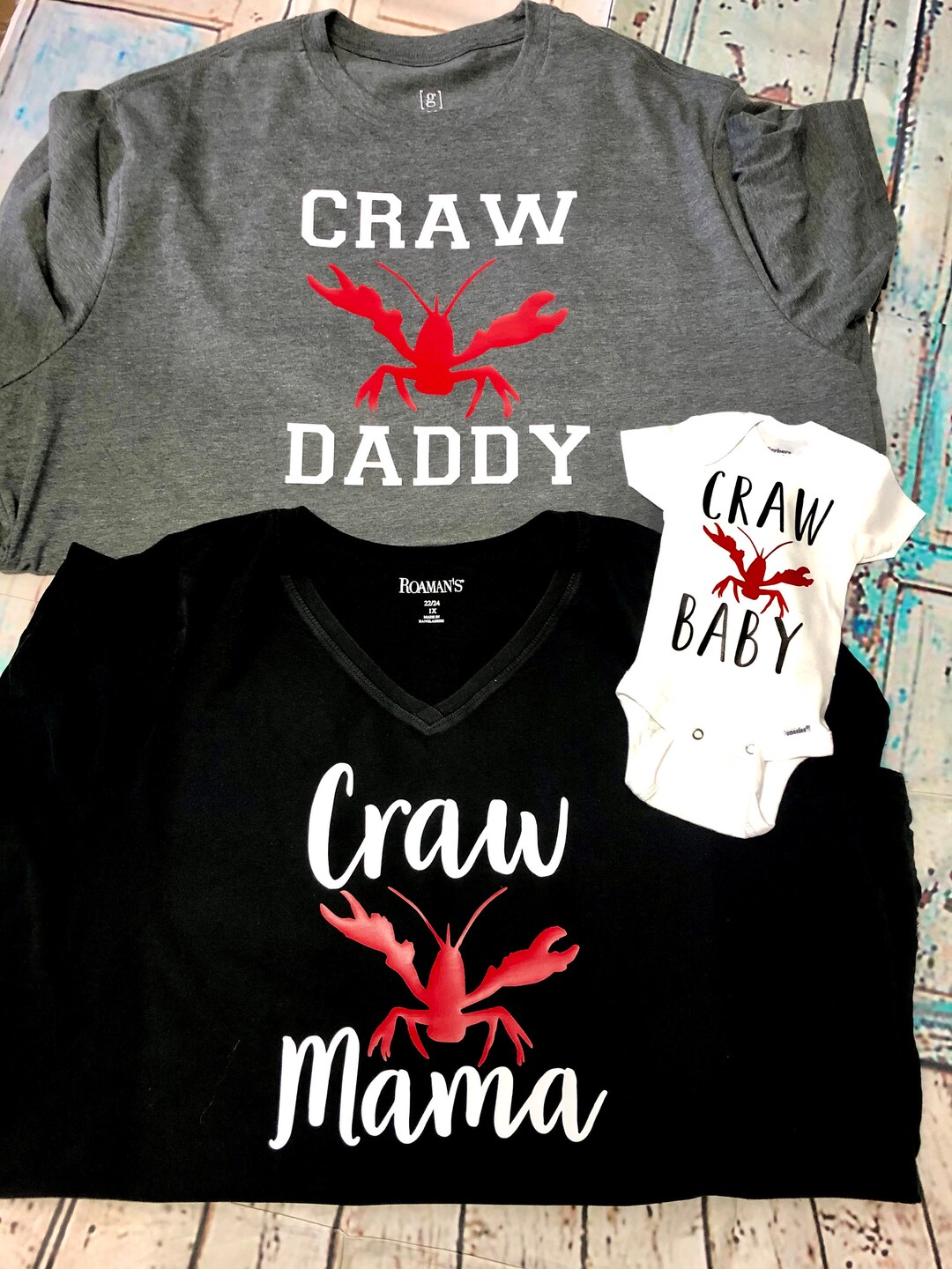 Craw Family Announcement Set....mama, Daddy, Baby Craw - Etsy