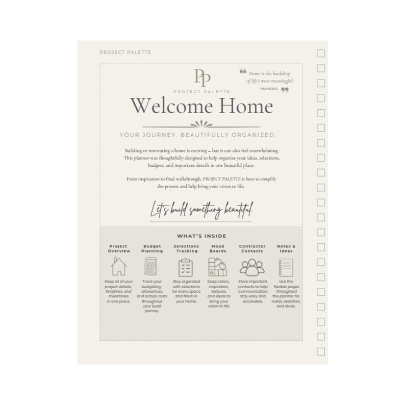 Custom Home Building Planner - Etsy UK