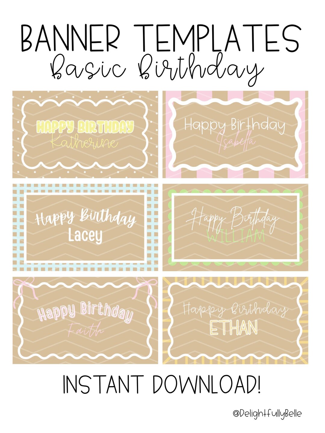 Editable Canva Template Personalized Birthday Party Banner - Etsy UK