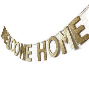 Glitter Welcome Home Banner // New Home Banner // Military Welcome ...