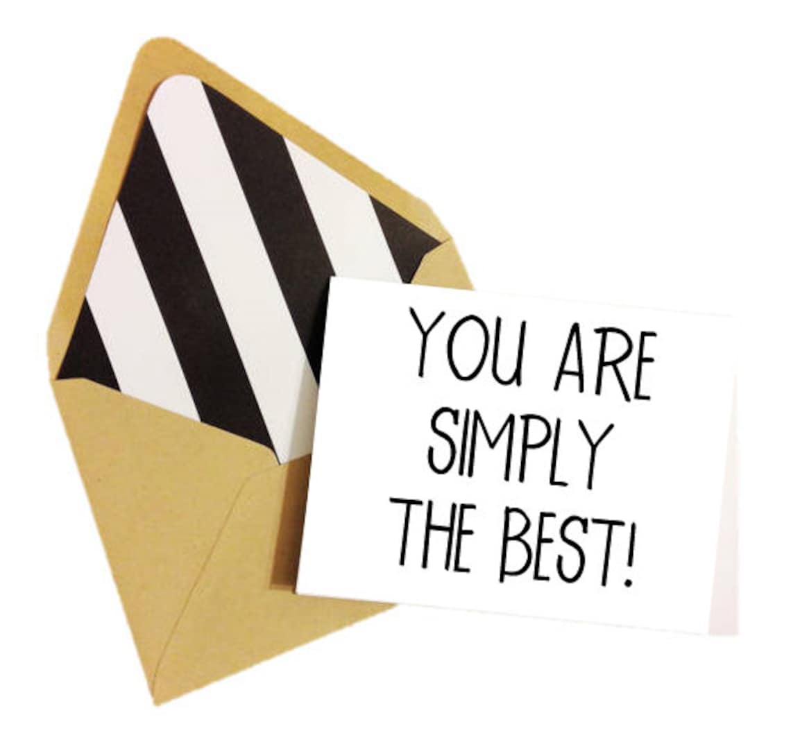 You Are Simply the Best Card // Love Card // Valentine Card // | Etsy