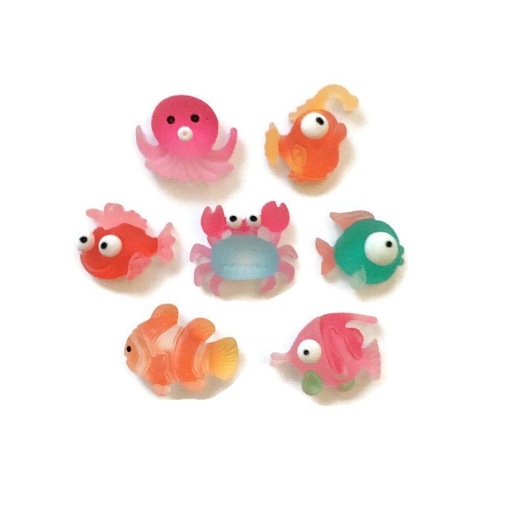Sea Creature Magnets Tin Frosted Magnets Fridge Magnets Kawaii Magnets ...