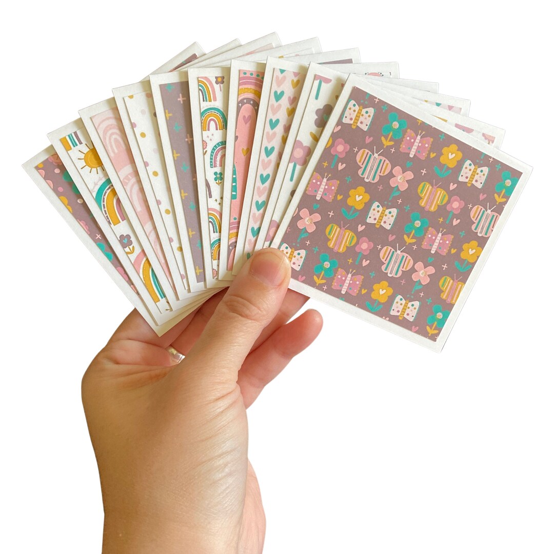 10 Mini Spring Cards | 3x3 Mini Note Cards | Mini Notecards | Pastel ...