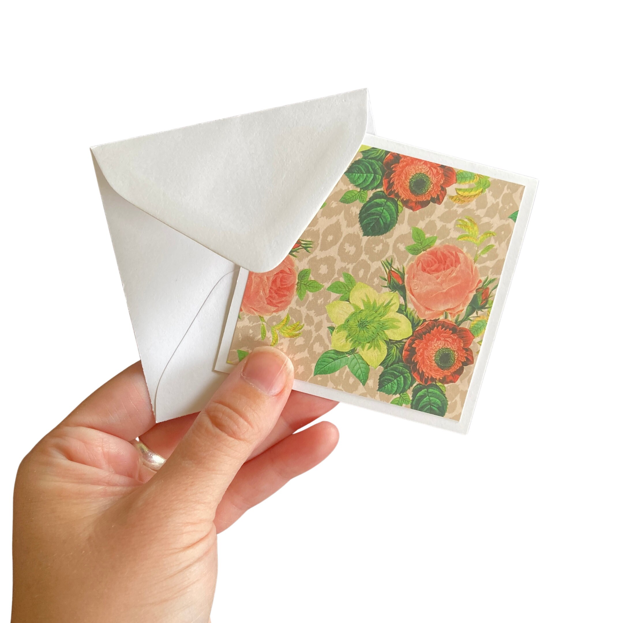 10 Mini Floral Cards 3x3 Mini Note Cards Mini Note Cards - Etsy