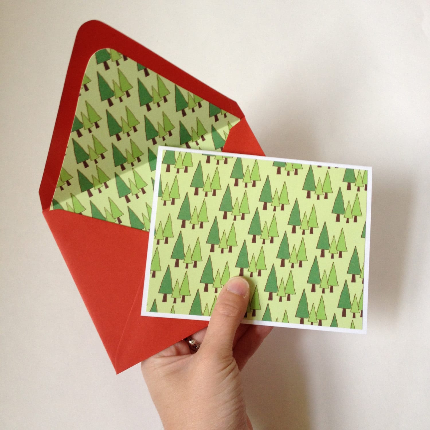 Set of 5 // Blank Christmas Cards // Blank Note Card Set // | Etsy