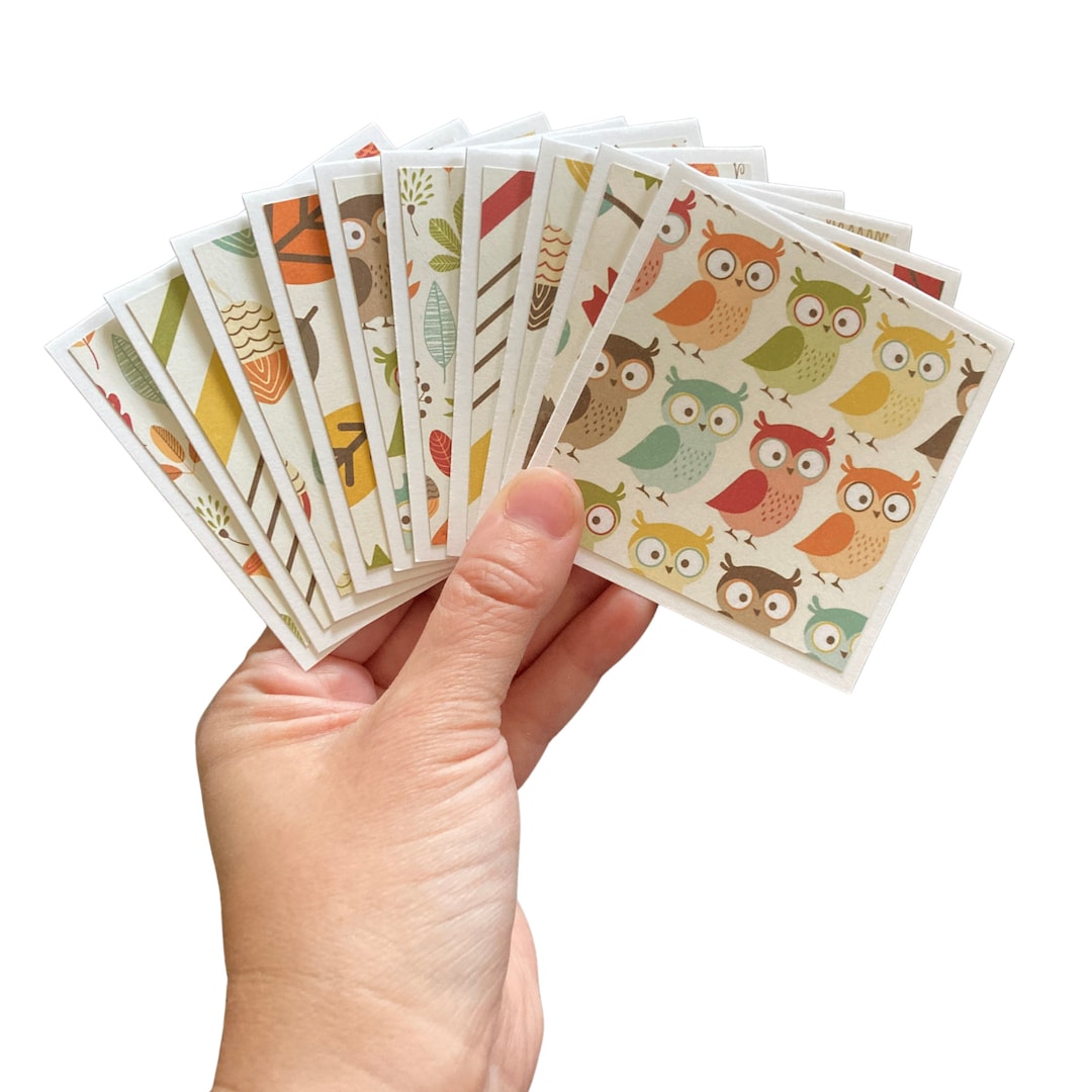 10 Mini Fall Cards | 3x3 Mini Note Cards | Mini Notecard | Mini Cards ...