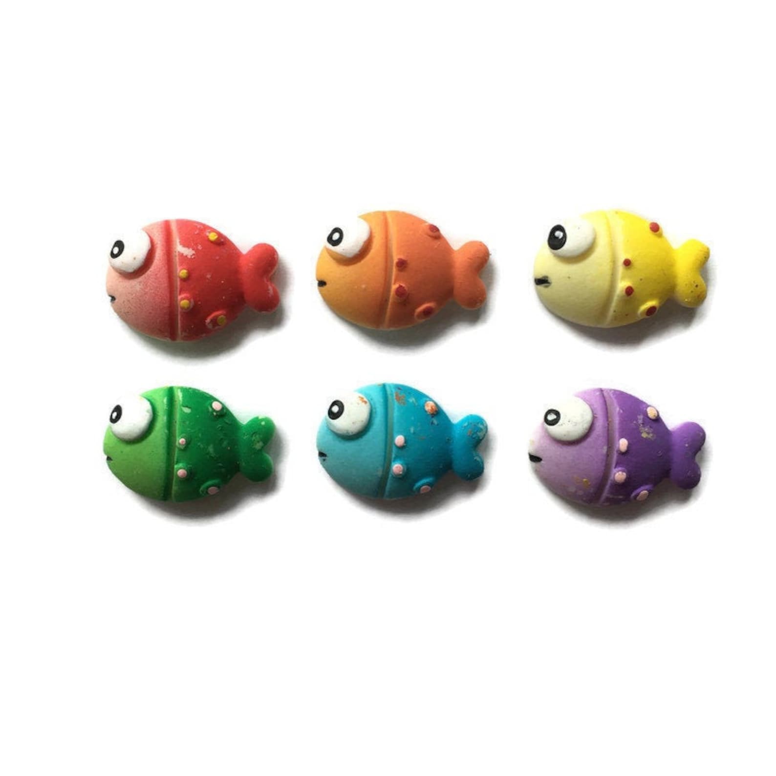 Fish Magnets Tin Rainbow Fish Magnets Fridge Magnets - Etsy