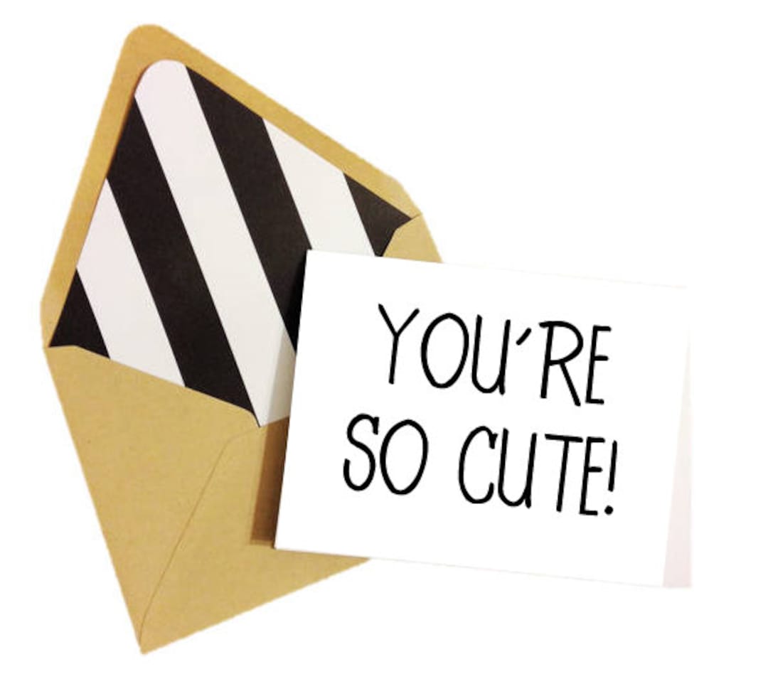 You're so Cute Card / Valentine's Day Card / - Etsy