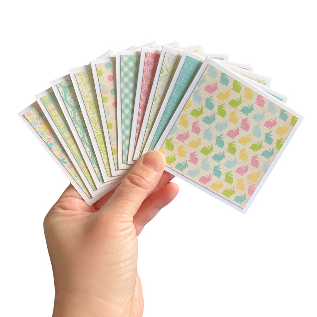 10 Mini Easter Cards 3x3 Mini Note Cards Mini Easter Cards Mini Note ...