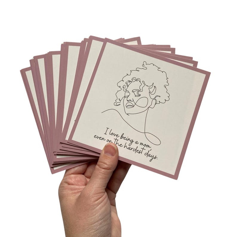 25 Motherhood Affirmation Cards With Stand | Inspirational Quote Prints ...