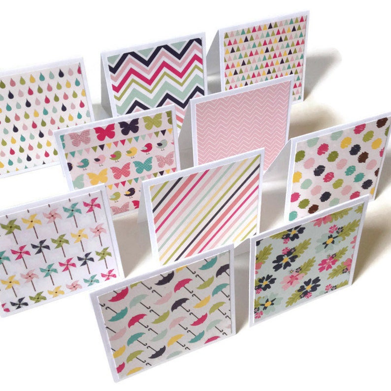 10 Mini Spring Cards 3x3 Mini Note Cards Mini Notecards - Etsy