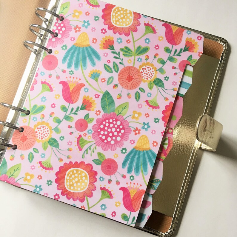 Set of 6 // A5 or Personal Planner Dividers // A5 Dividers // | Etsy
