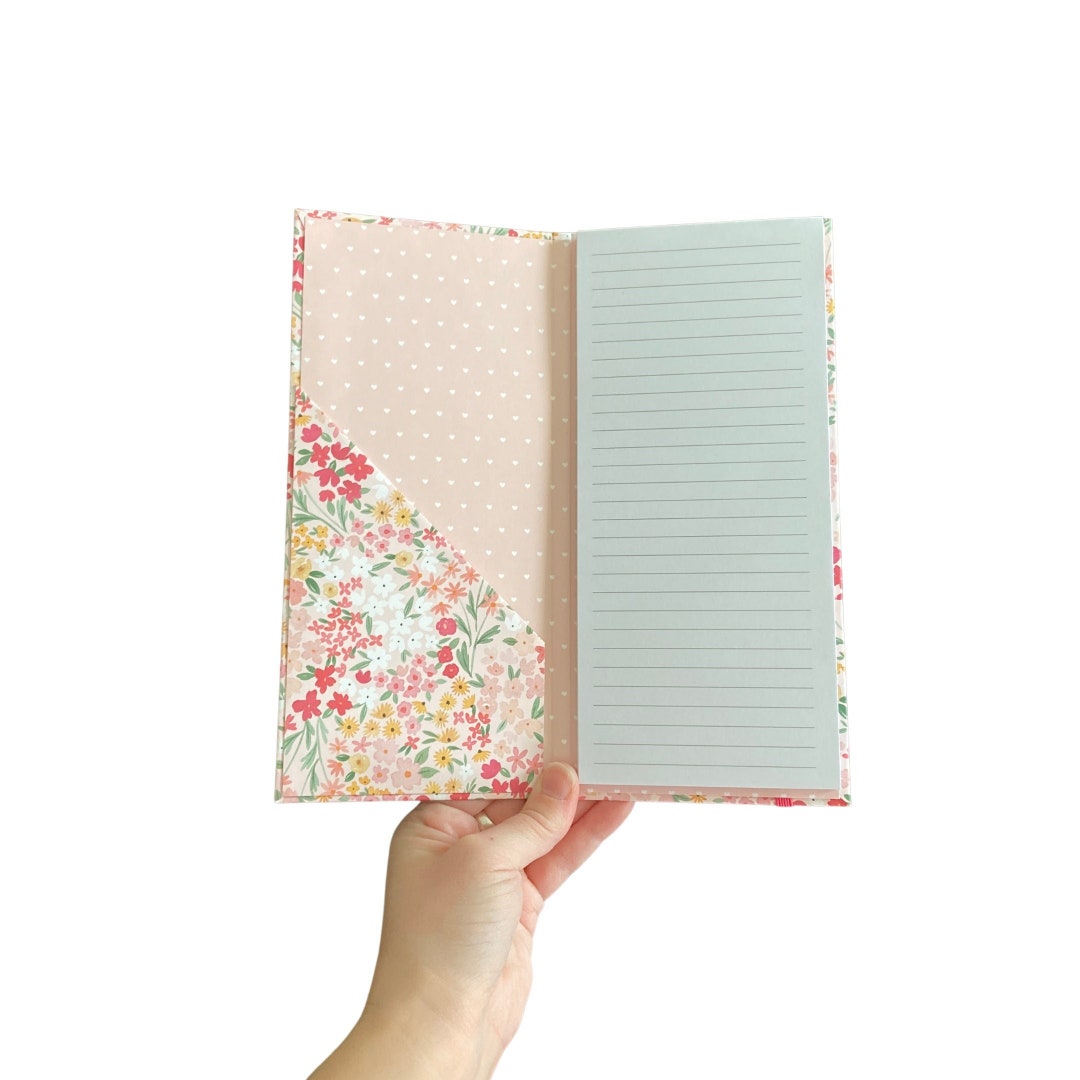 Floral Skinny Notepad Refillable Notepad Skinny Notebook - Etsy