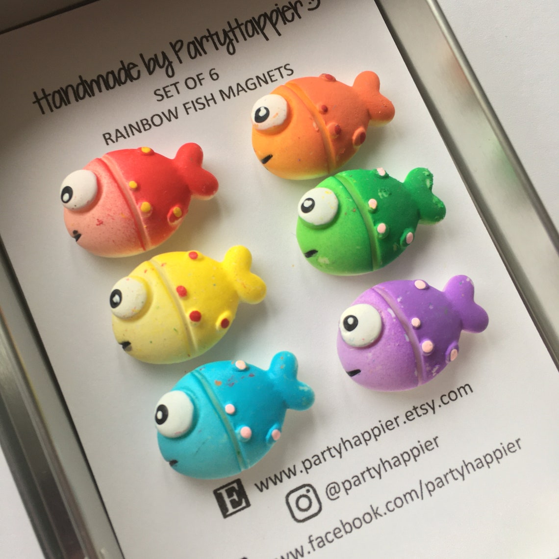 Fish Magnets Tin / Rainbow Fish Magnets / Fridge Magnets / | Etsy