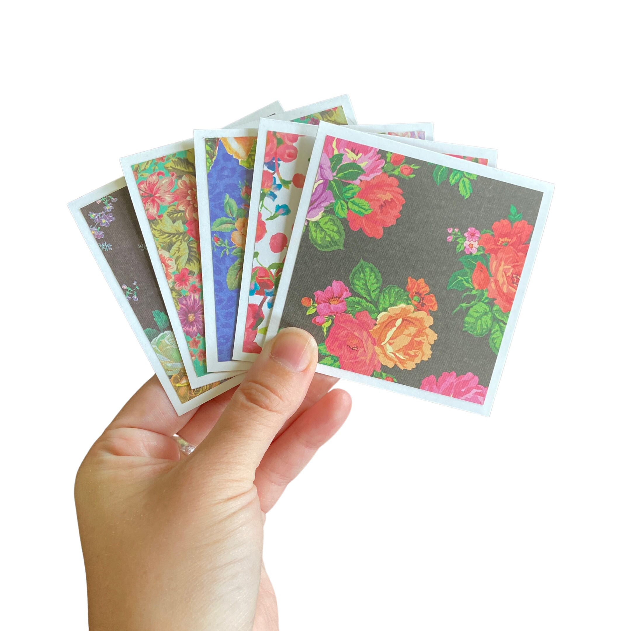 10 Mini Floral Cards 3x3 Mini Note Cards Mini Note Cards - Etsy