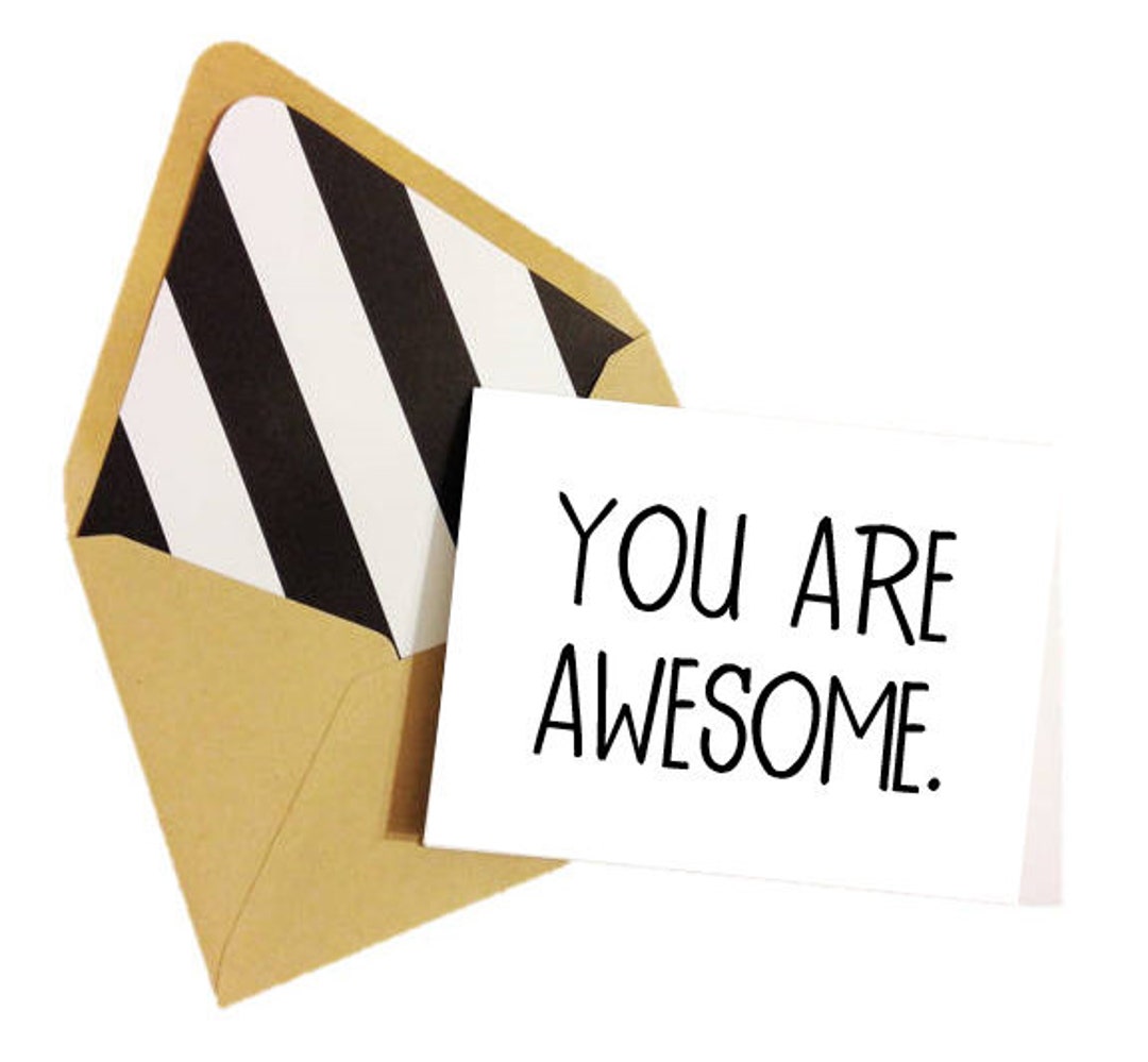 You Are Awesome Card // Celebration Card // Congratulations Card ...