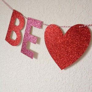 Glitter Be Mine Banner // Valentine Banner // Glitter Banner - Etsy