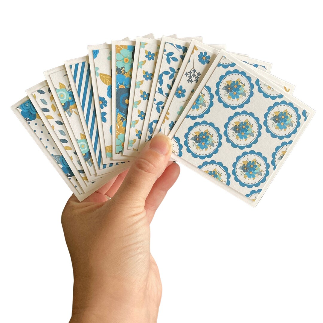 10 Mini Floral Cards 3x3 Mini Note Cards Mini Notecards - Etsy