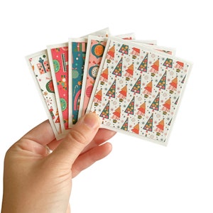 10 Mini Christmas Cards 3x3 Mini Note Cards Mini Notecard Mini Cards ...