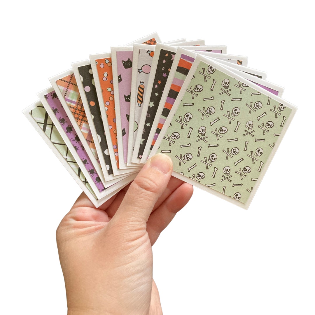 10 Mini Halloween Cards | 3x3 Mini Note Cards | Halloween Cards ...