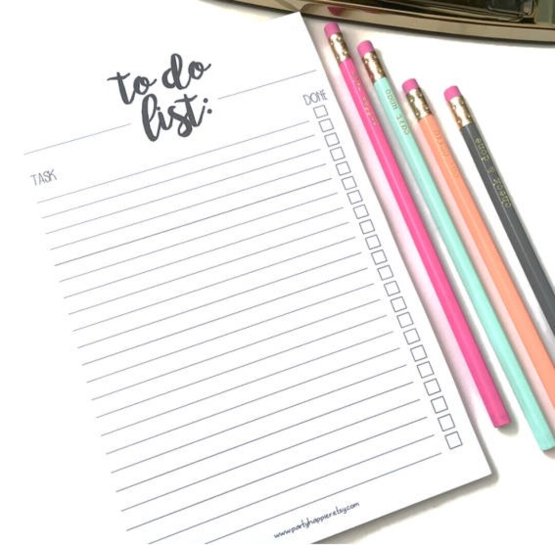 To Do List Notepad // to Do List // to Do Notepad // Column to Do List ...
