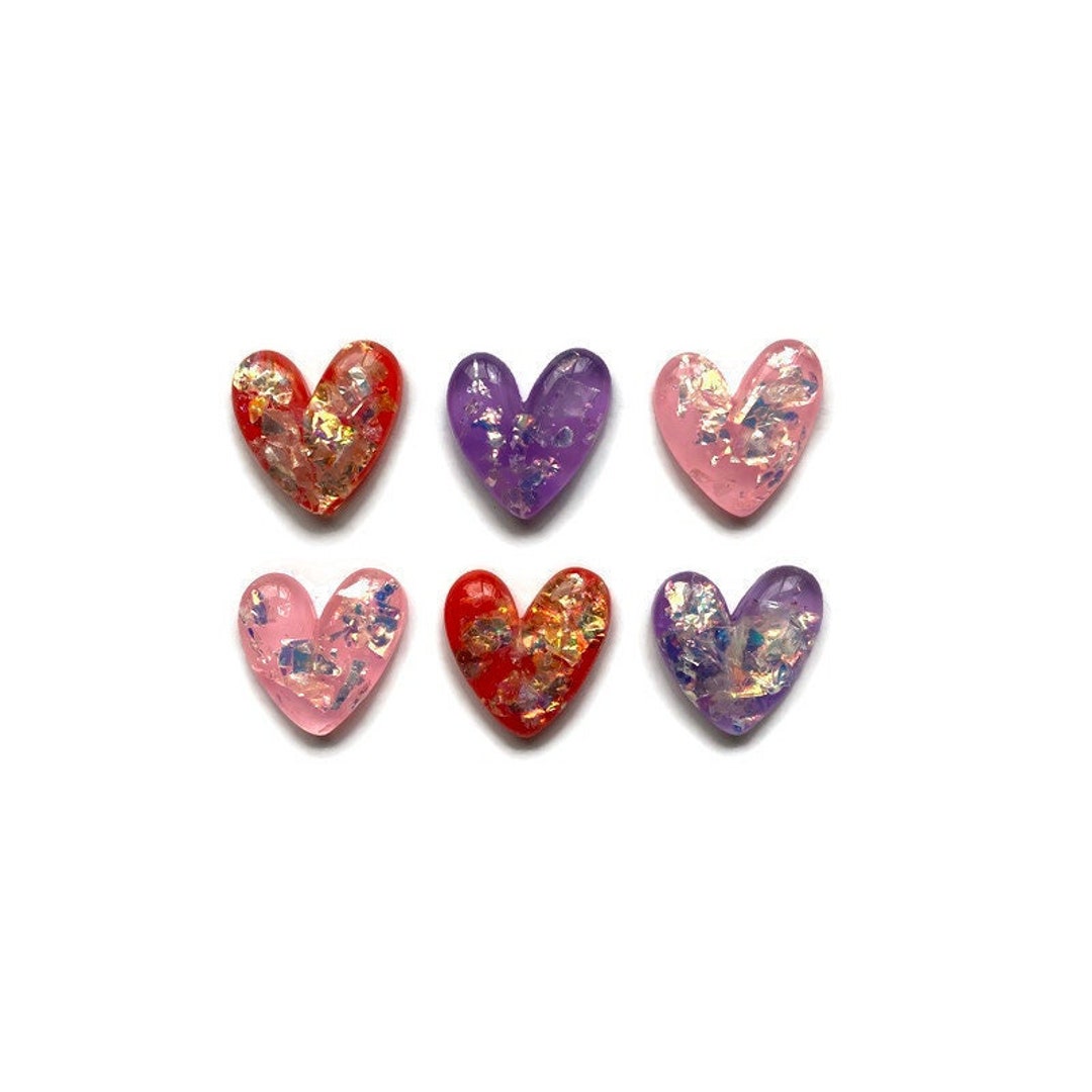 Heart Magnets Tin Sparkly Magnets Fridge Magnets Kawaii Magnets ...
