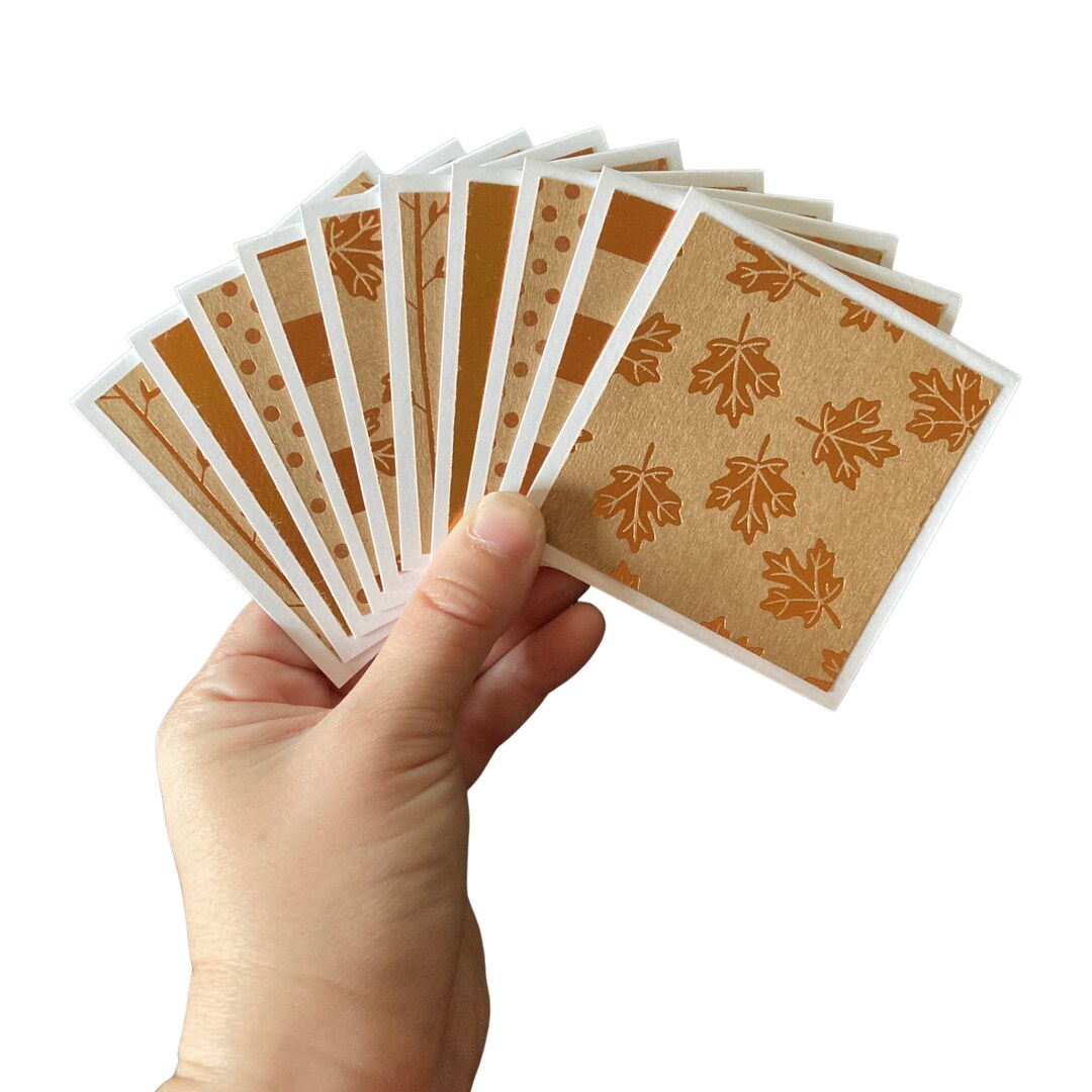 10 Mini Fall Cards | 3x3 Mini Note Cards | Mini Notecard | Mini Cards ...