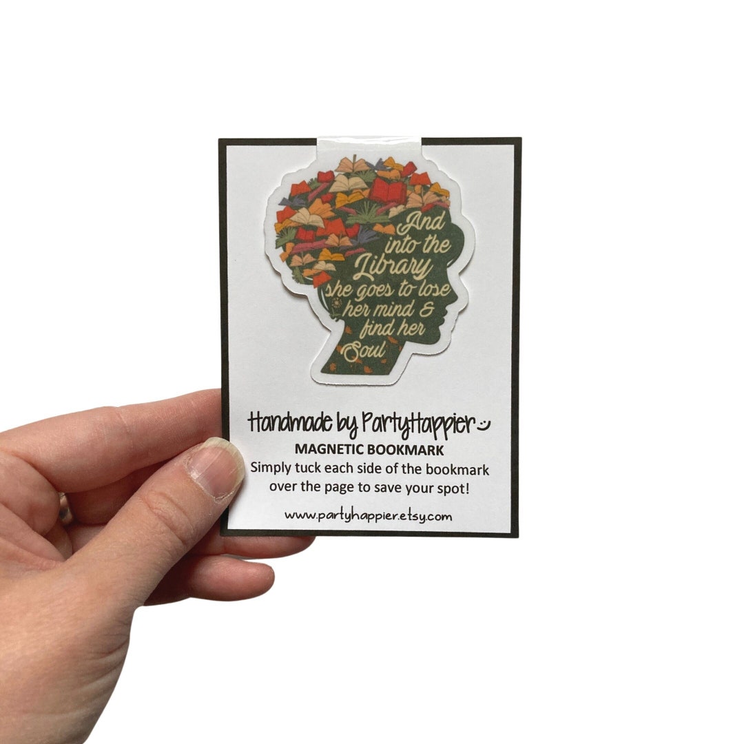 Magnetic Bookmark | and Into the Library She Goes Bookmark | Magnetic ...