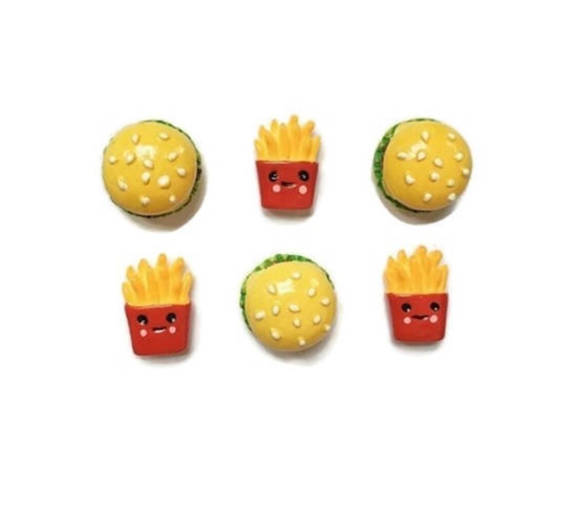 Burger & Fries Magnets Tin / Fridge Magnets / Kawaii Magnets | Etsy