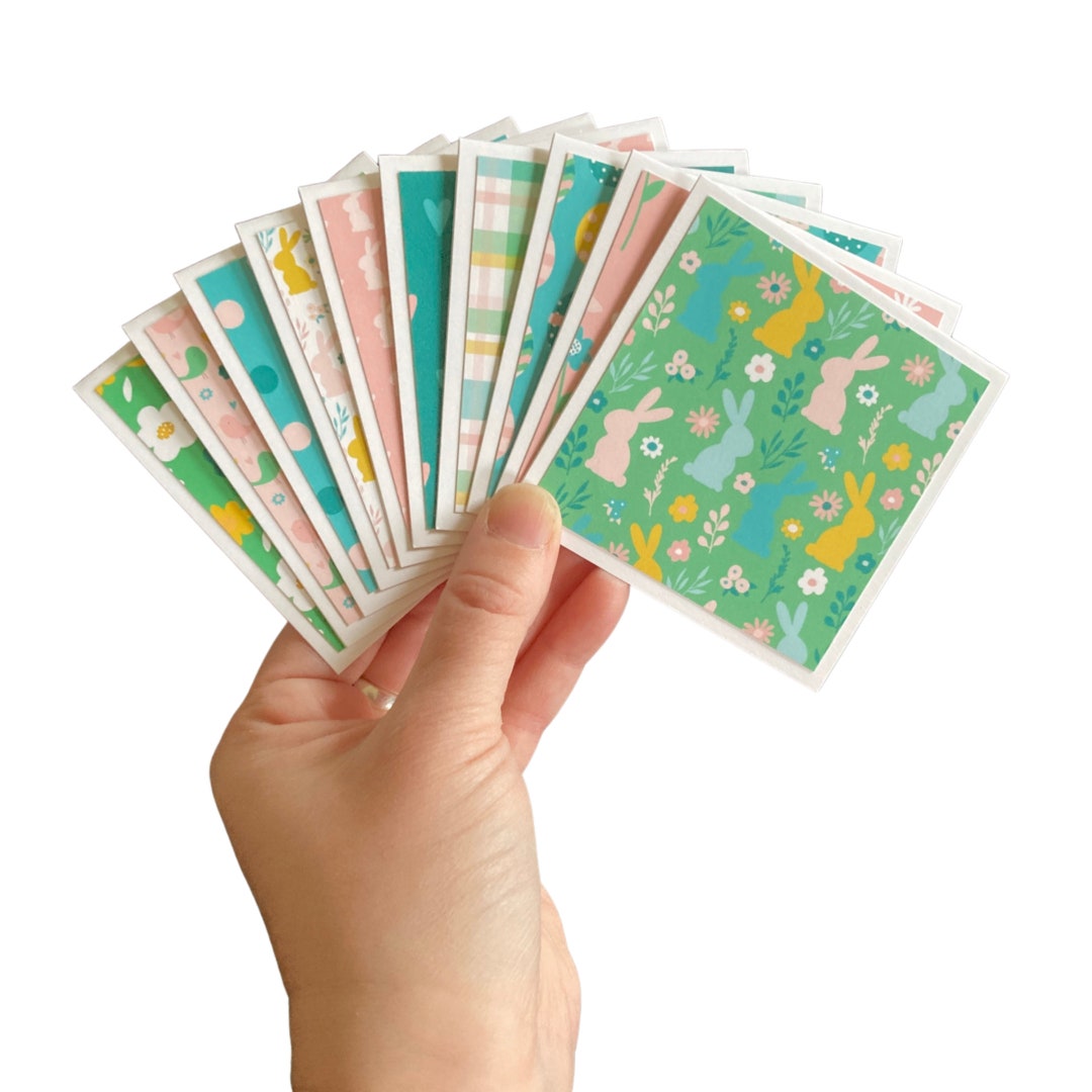 10 Mini Easter Cards | 3x3 Mini Note Cards | Mini Easter Cards | Mini ...