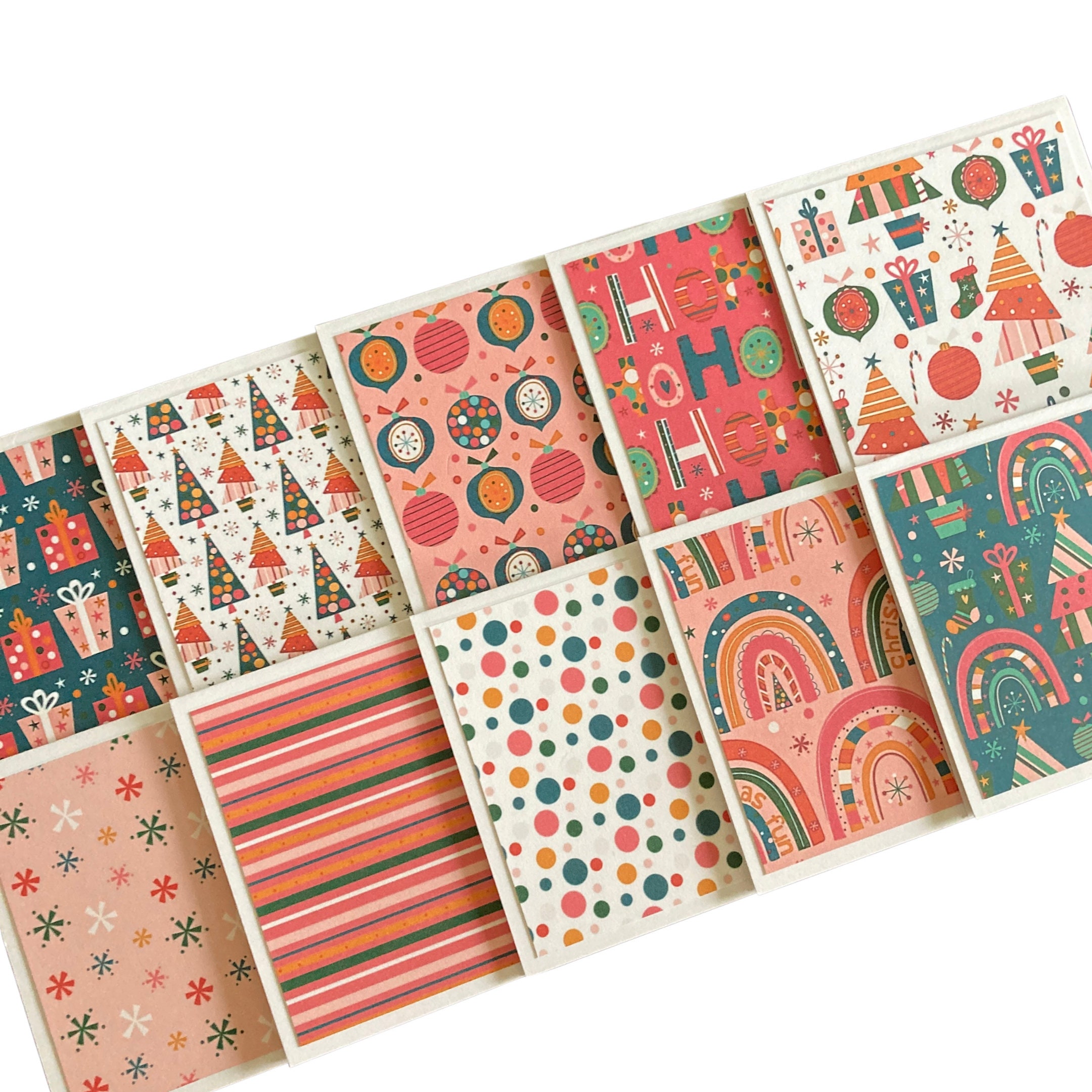 10 Mini Christmas Cards | 3x3 Mini Note Cards | Mini Notecard | Mini ...