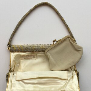 Walborg Purse | Vintage Silver and Gold Evening Bag | 1940s Beaded Made ...