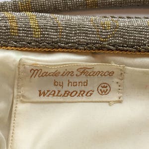 Walborg Purse | Vintage Silver and Gold Evening Bag | 1940s Beaded Made ...