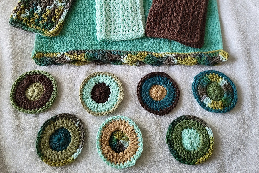 8 Piece Crochet - Rick Rack Bath Set - Designs by Debby - Etsy