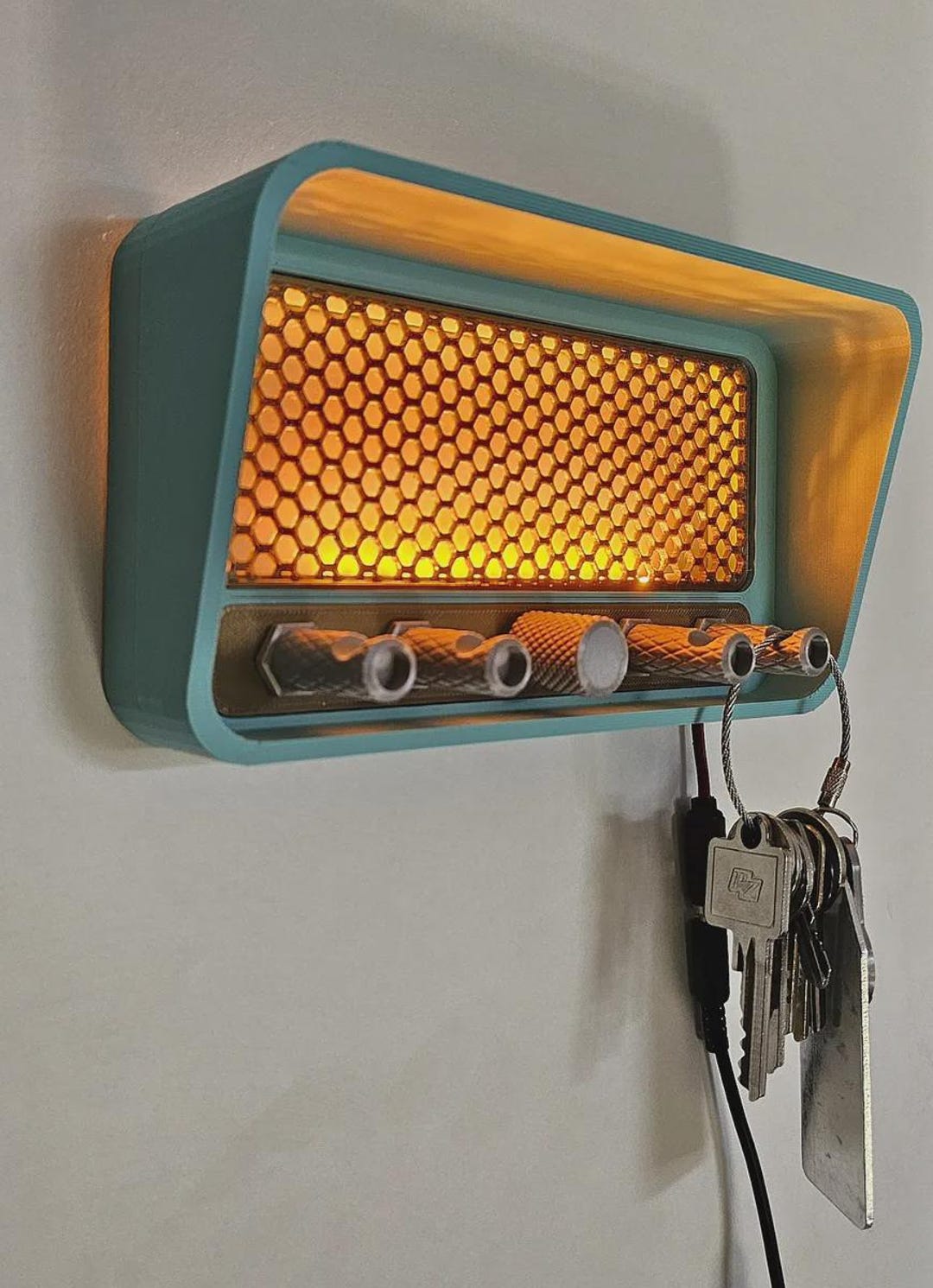 Vintage Radio Key Holder STL | Wall Mounted Key Rack (digital Download ...