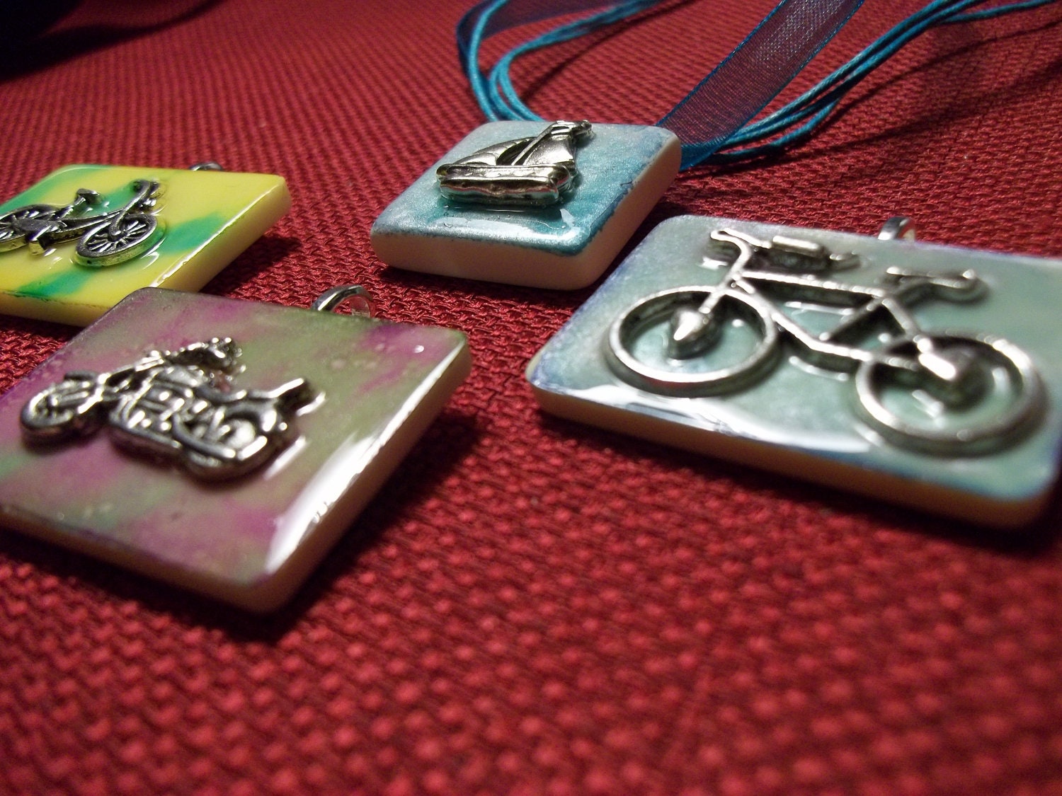 Choice of Altered Art Alcohol Ink Dyed Bike Boat Bicycle Game - Etsy