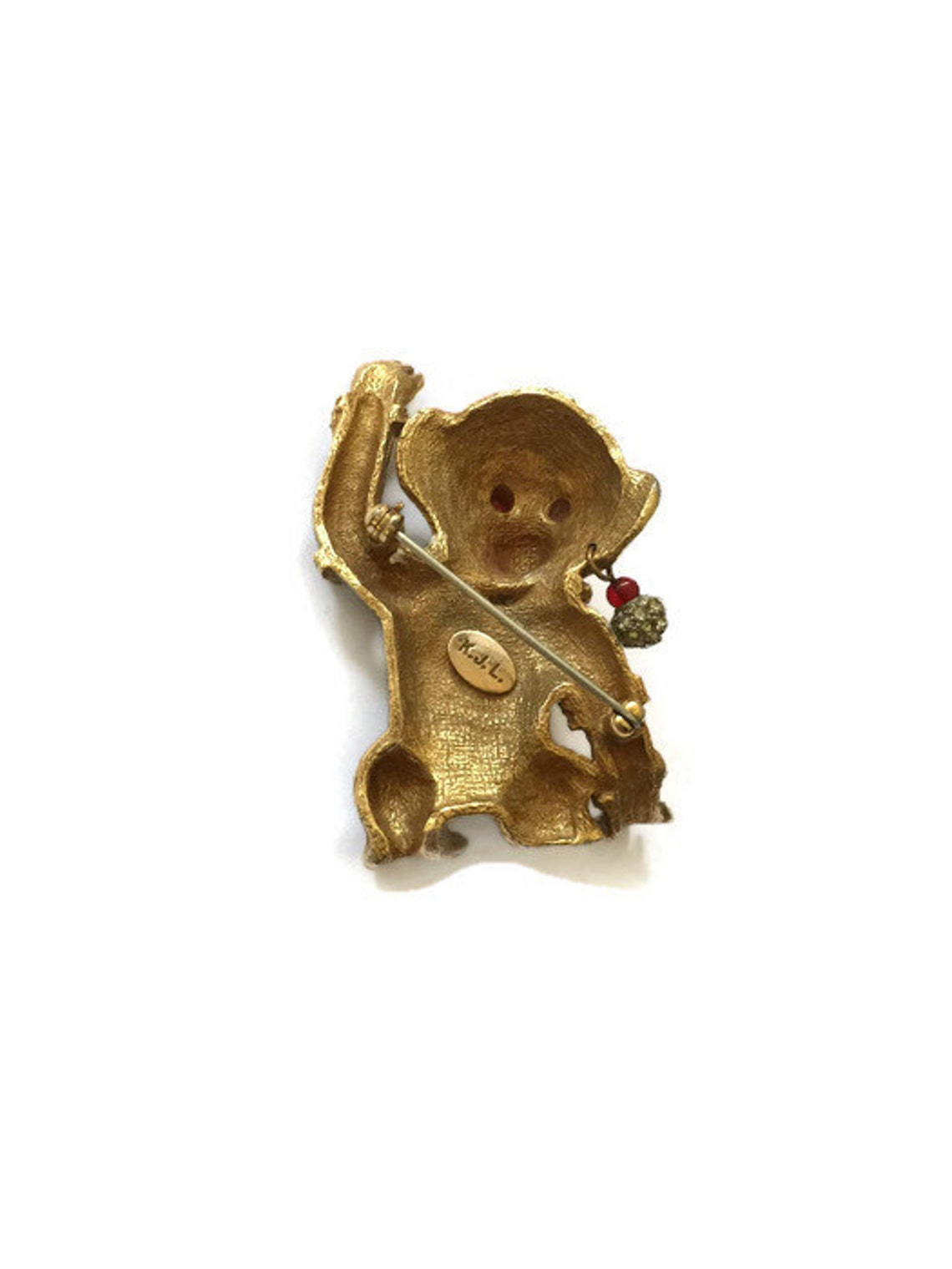 Vintage Kenneth Jay Lane K.J.L. Jeweled Tribal Monkey With - Etsy