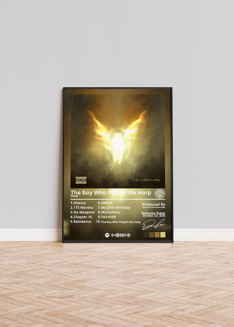 Dave Album Poster, the Boy Who Played the Harp Digital Print - Etsy