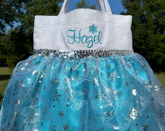 ELSA Inspired Princess Bag/ Tote- Easter Bag- Halloween Trick or Treat ...