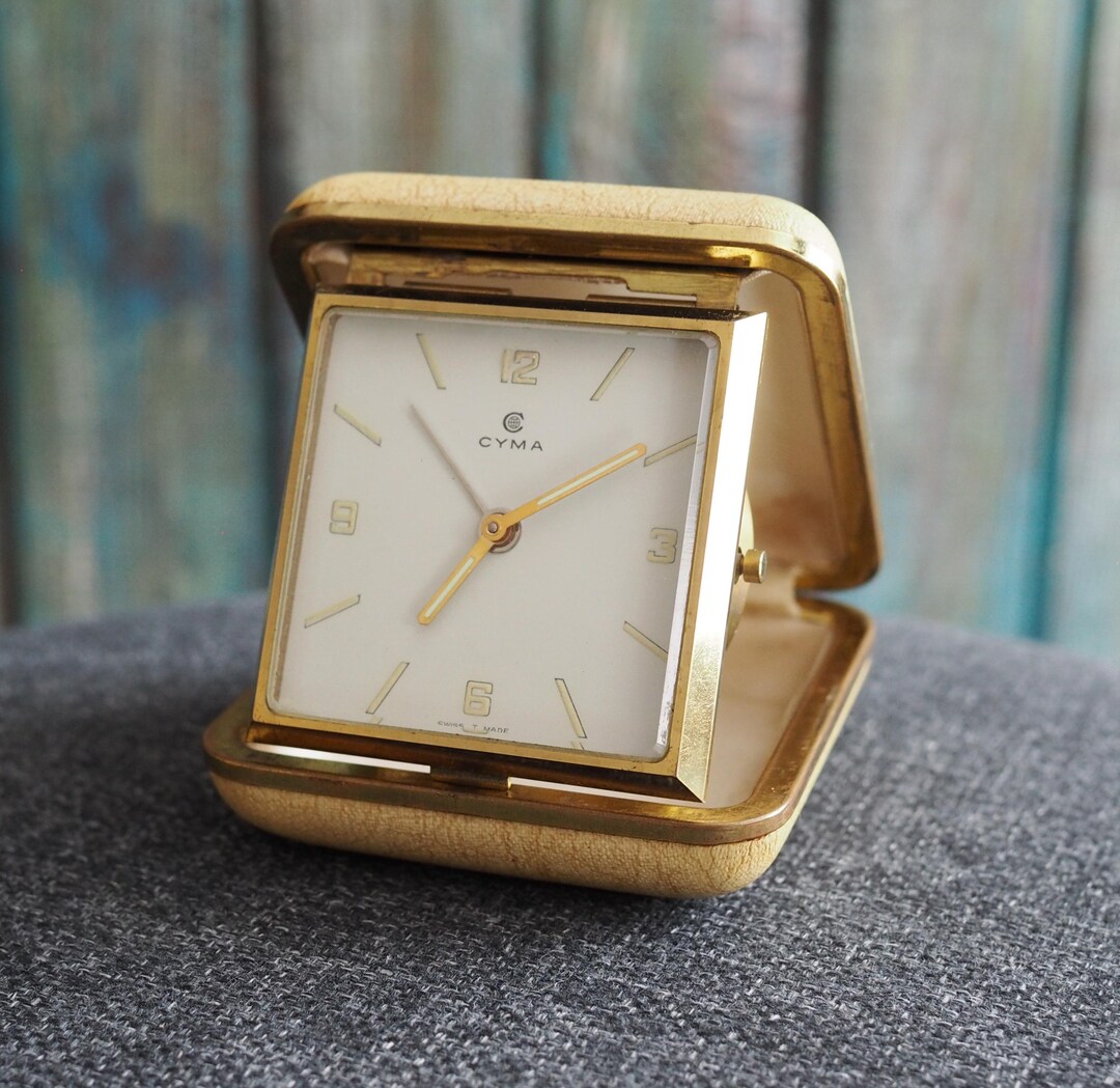 Vintage Cyma Amic Travel Alarm Clock – Swiss Made Mechanical Wind-up ...