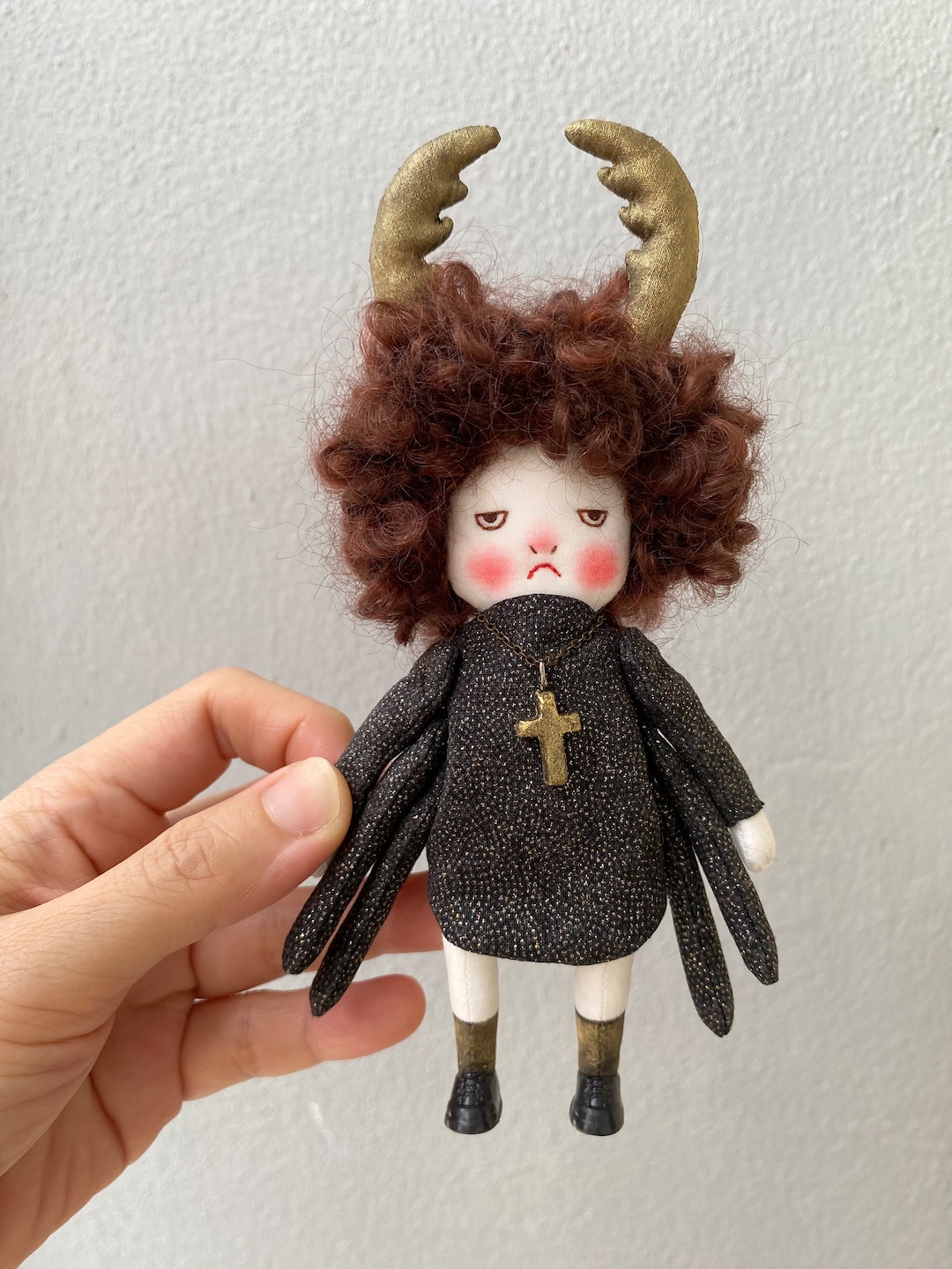 Handmade Grumpy Bug Doll - Etsy