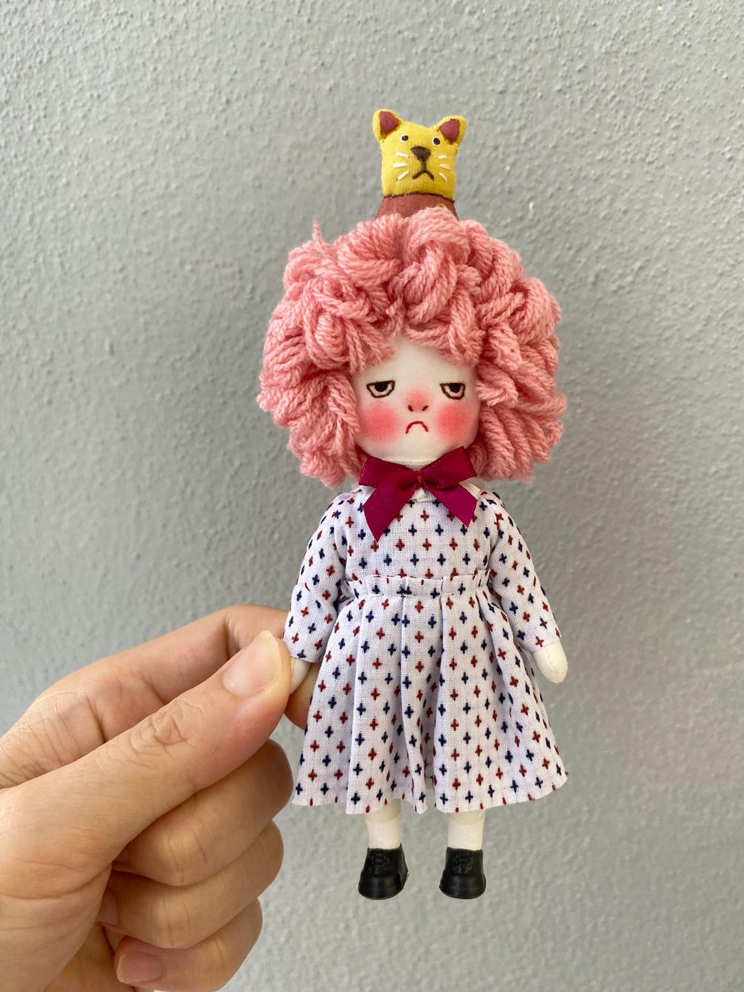 Handmade Grumpy Doll With Her Pet - Etsy Australia