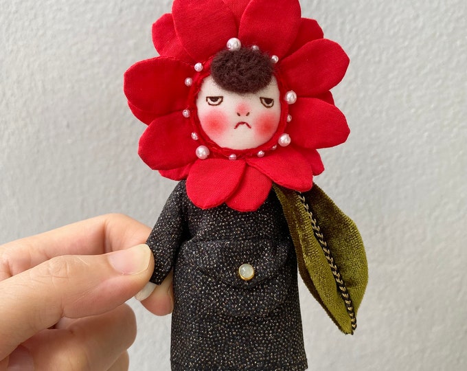 Handmade Grumpy Flower Doll - Etsy