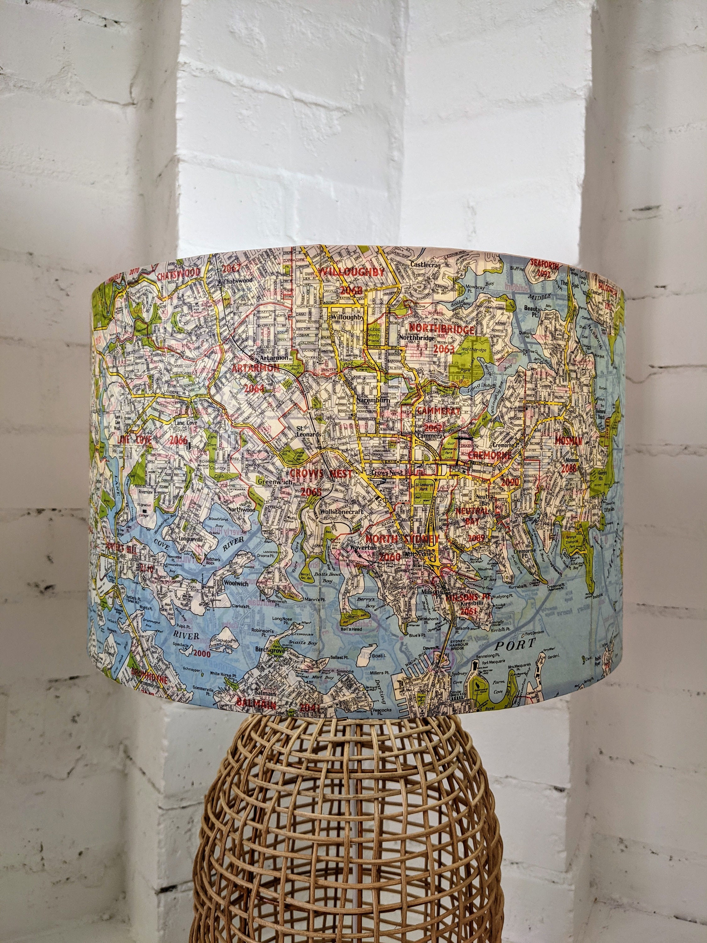 Sydney, Australia Retro Vintage Map Lamp - Etsy