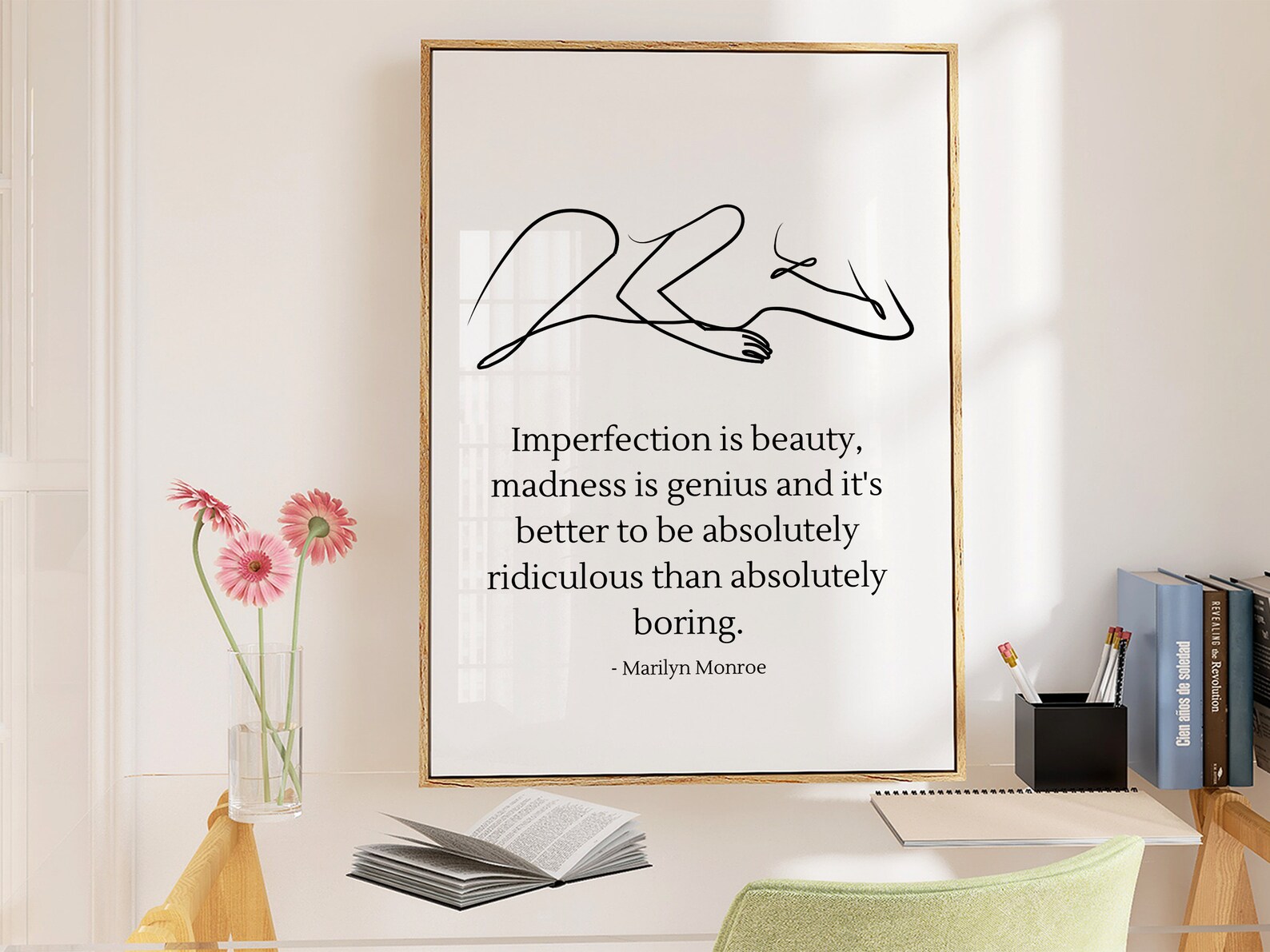 Marilyn Monroe Quote Imperfection is Beauty Printable Wall Art | Nude ...
