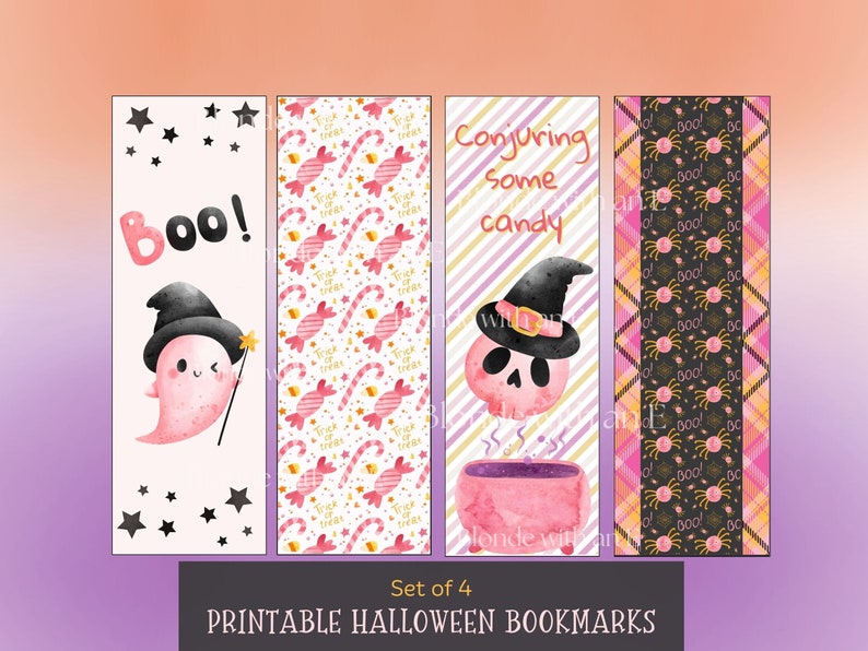 Printable Halloween Bookmarks | Cute Halloween Bookmark Printable ...