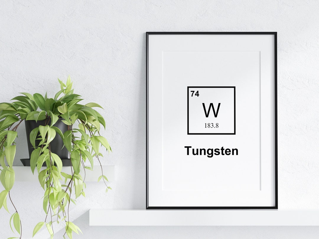 Element Tungsten Wall Art | Radioactive Element of the Periodic Table ...