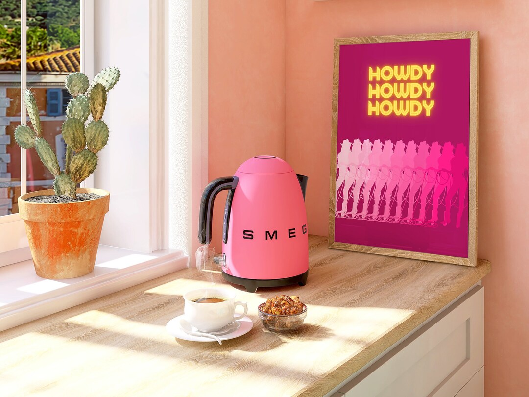 Printable Disco Cowgirl Wall Decor With Howdy in Neon Letters | Great ...